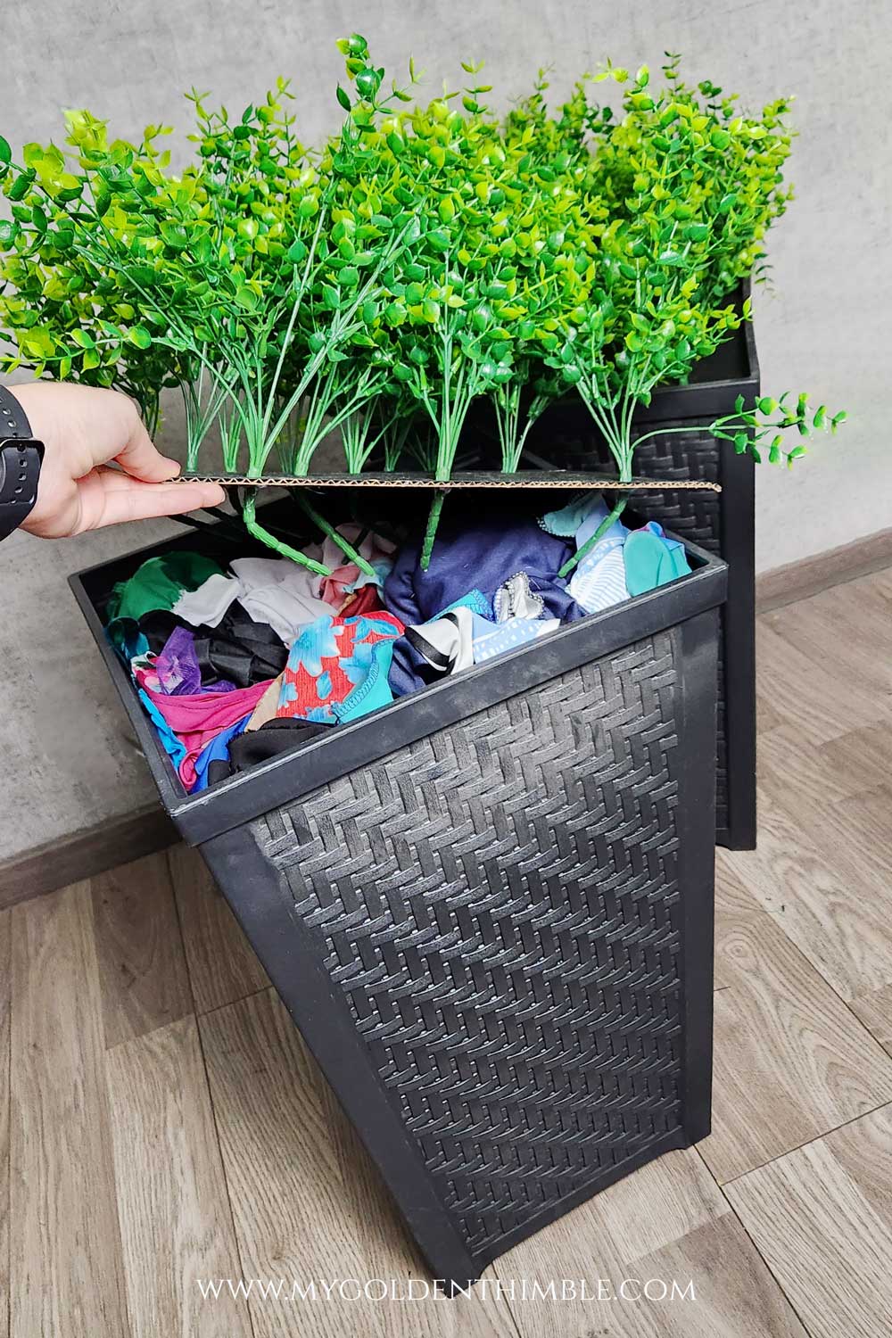 DIY Hidden Fabric Storage For Sewing Room Organization