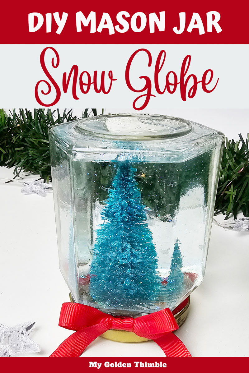 DIY Mason Jar Snow Globe For Christmas Gifts